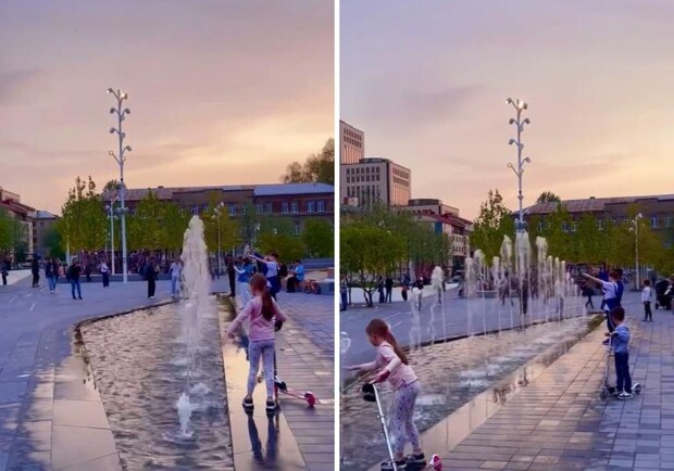 В Днепре в одном из скверов заработал первый фонтан - Днепр Vgorode.ua